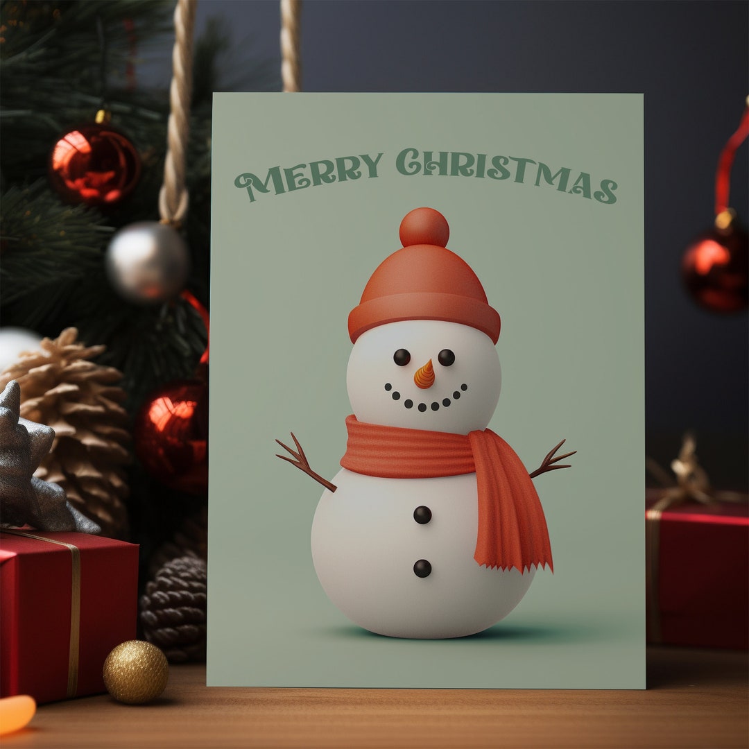 Snowman Digital Art - Christmas Digital Art - Christmas Wall Art ...