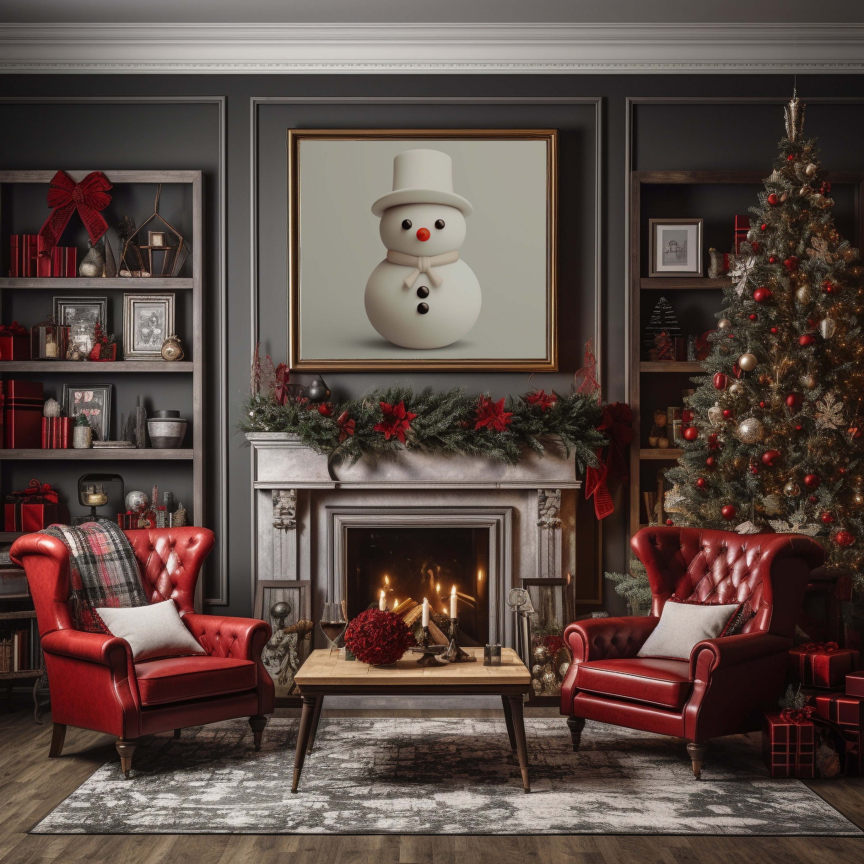 Snowman Digital Art - Christmas Digital Art - Christmas Wall Art ...