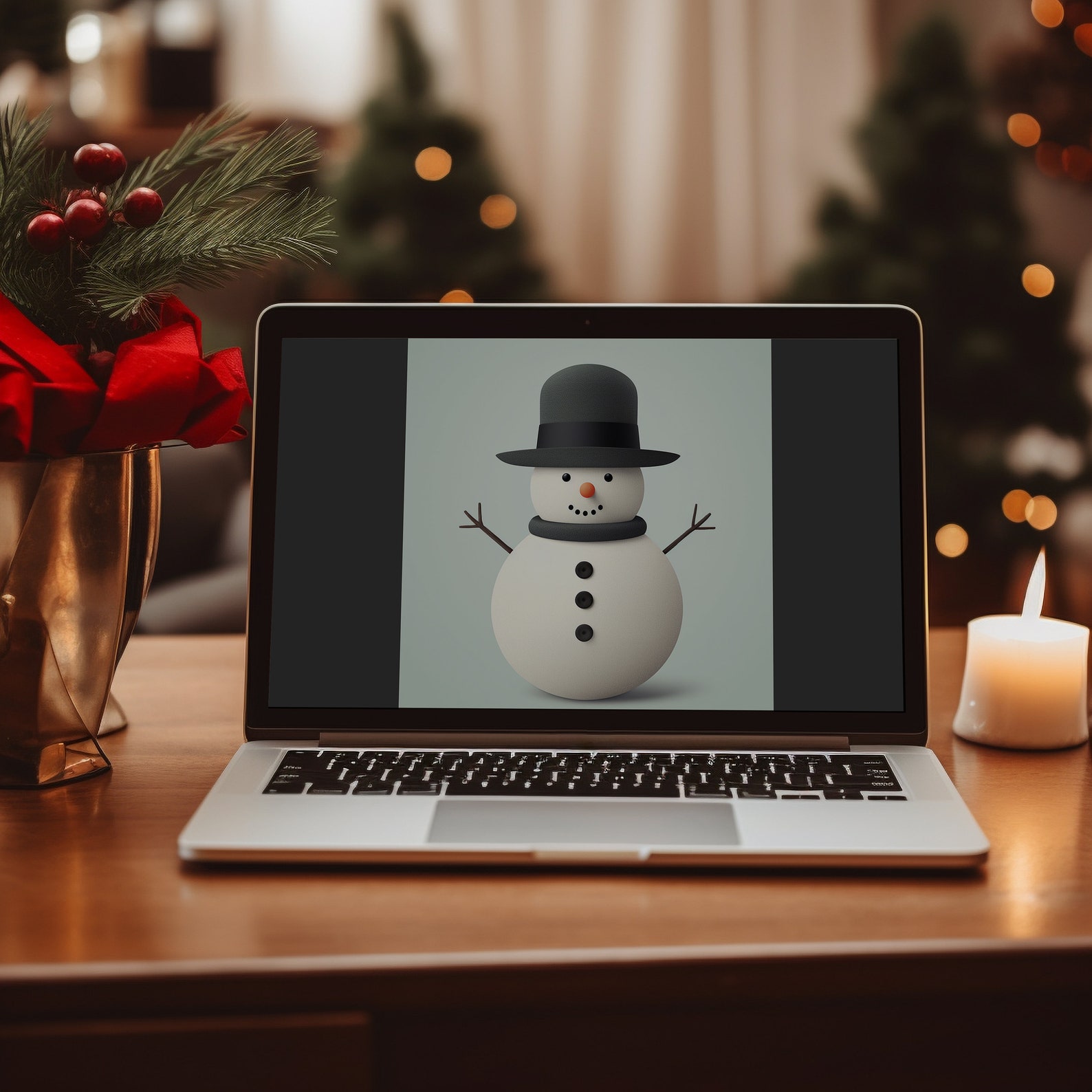 Snowman Digital Art - Christmas Digital Art - Christmas Wall Art ...