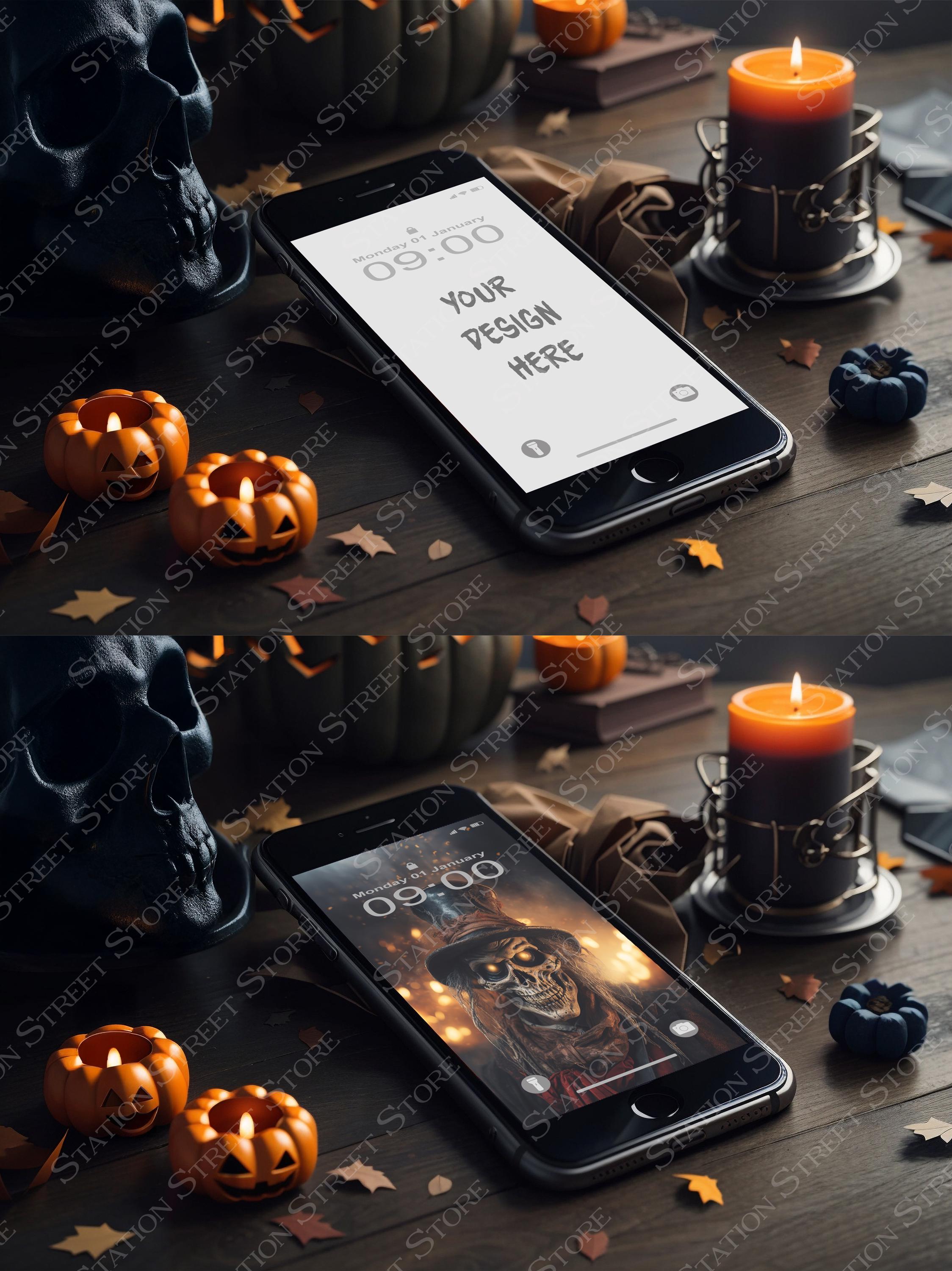 10 Halloween Mockups, Poster and Art Frame Mockup Bundle, Spooky Fall ...