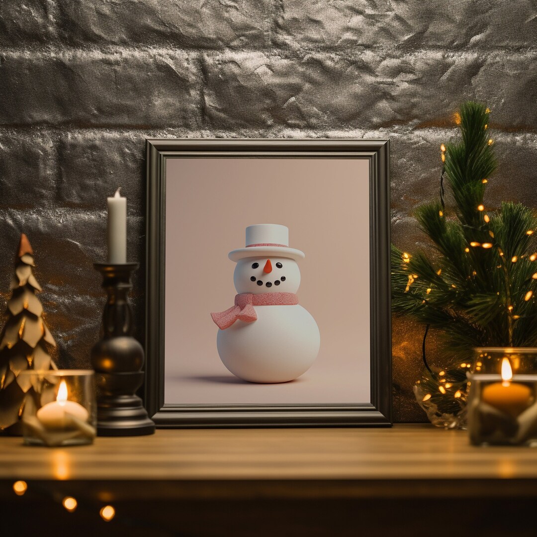 Snowman Digital Art - Christmas Digital Art - Christmas Wall Art ...