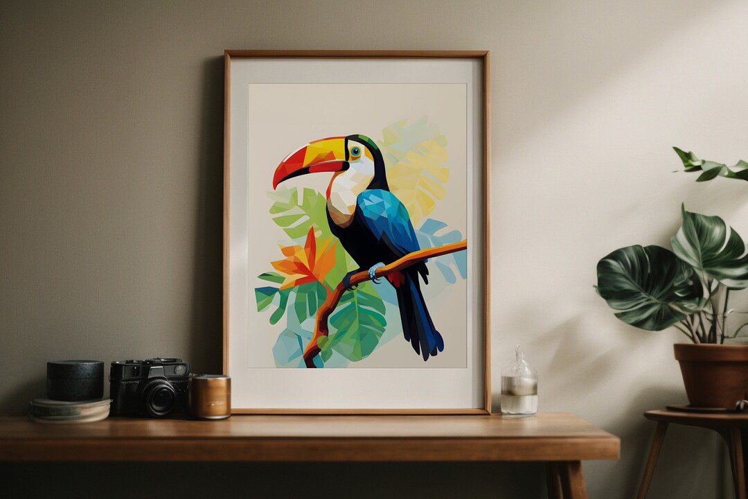 Toucan Digital Art Toucan Wall Art Printable Wall Art Minimalist Wall ...