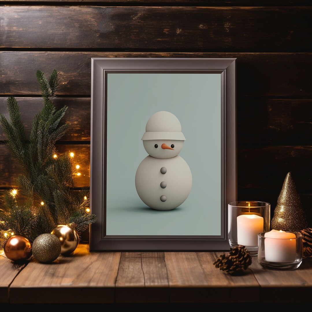 Snowman Digital Art - Christmas Digital Art - Christmas Wall Art ...