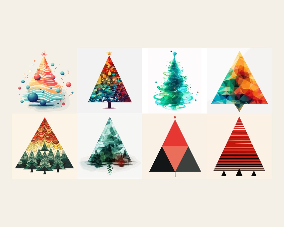 Christmas Trees - Digital Art Bundle - Christmas Digital Art ...