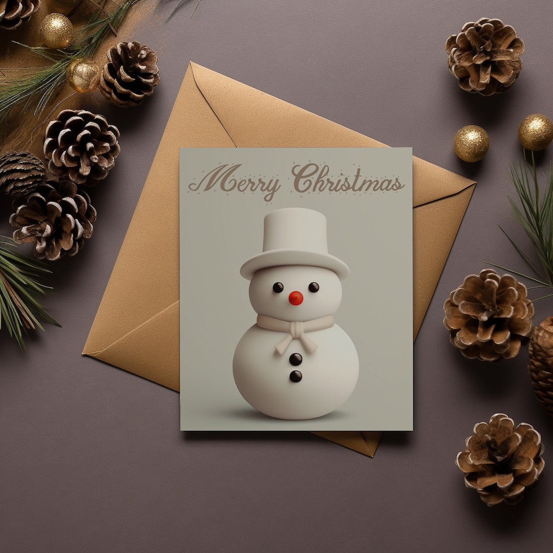 Snowman Digital Art Christmas Digital Art Christmas Wall - Etsy