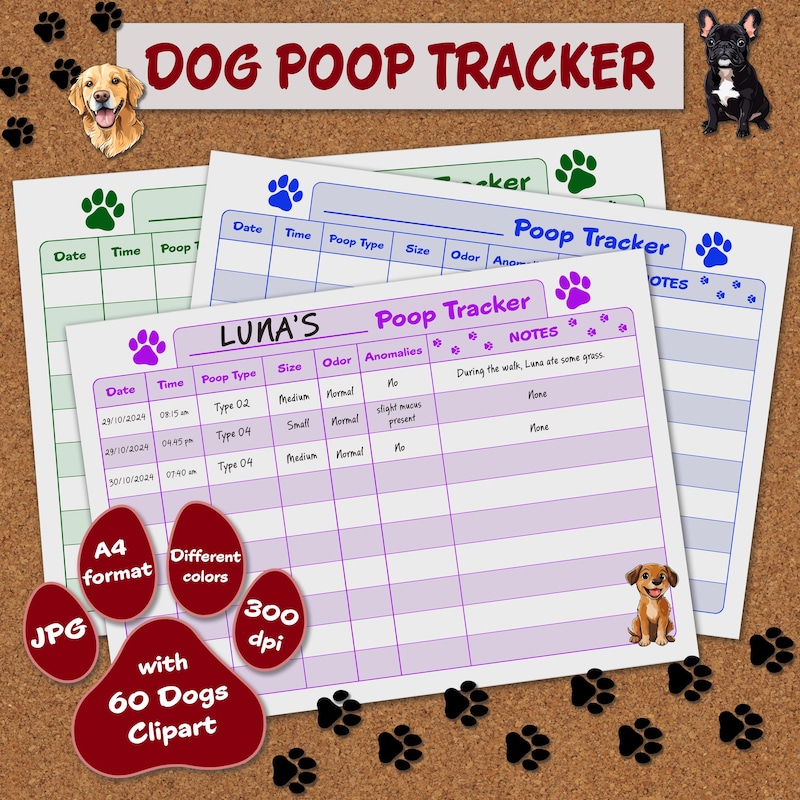 Poop Tracking Calendar - Etsy