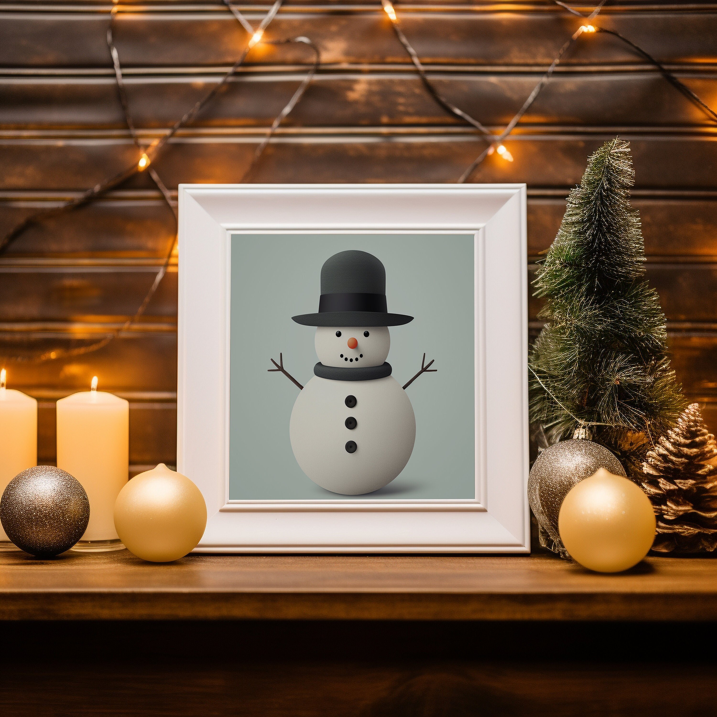 Snowman Digital Art - Christmas Digital Art - Christmas Wall Art ...