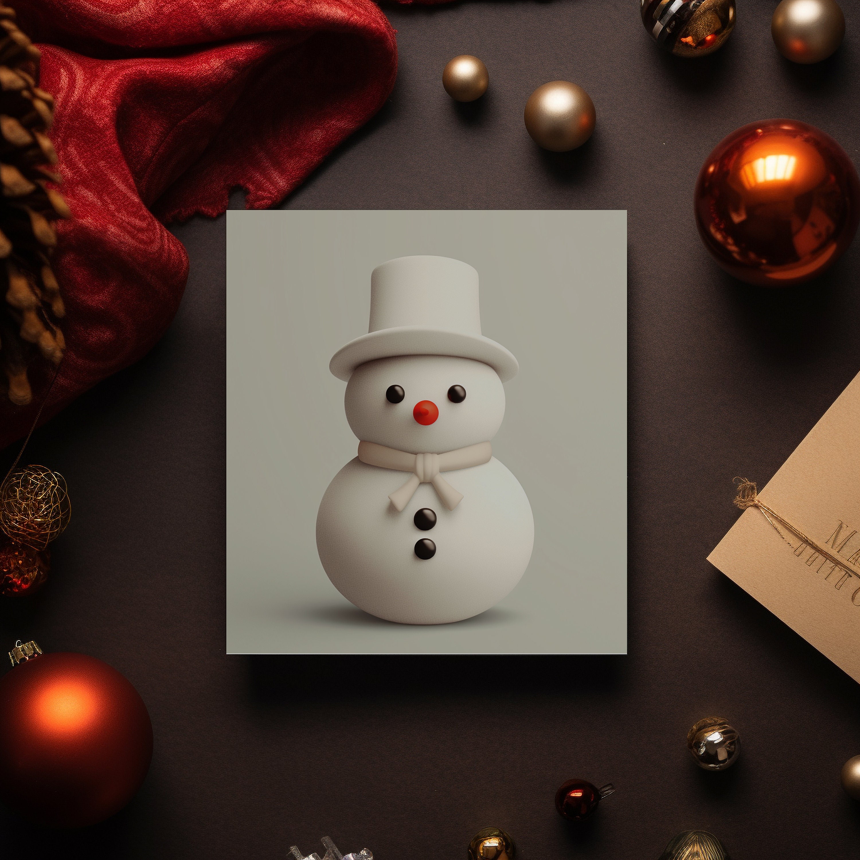 Snowman Digital Art - Christmas Digital Art - Christmas Wall Art ...