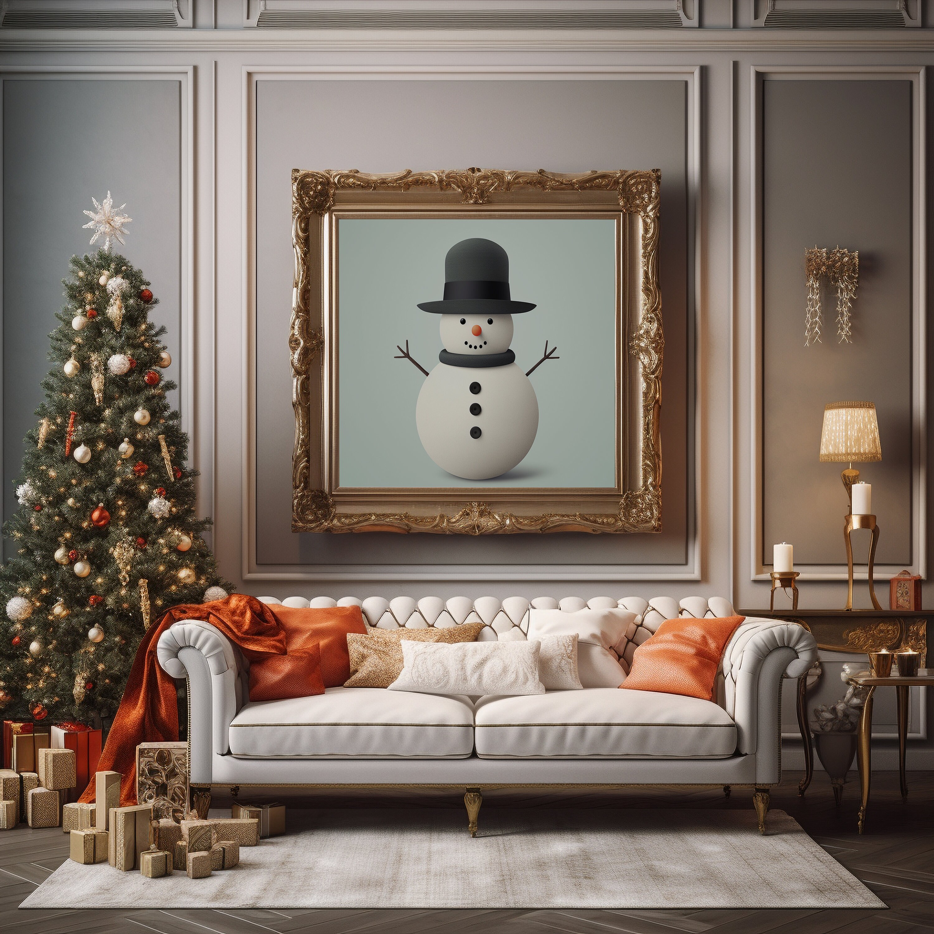 Snowman Digital Art - Christmas Digital Art - Christmas Wall Art ...