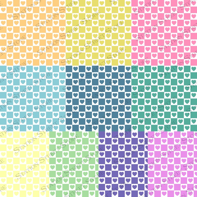100 Seamless Pattern Printable Wrapping Paper, Bright Digital Paper ...