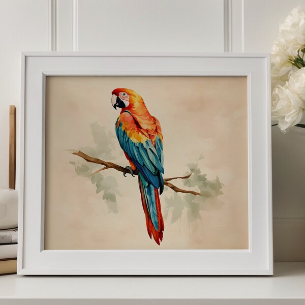 Parrot Poster - Etsy