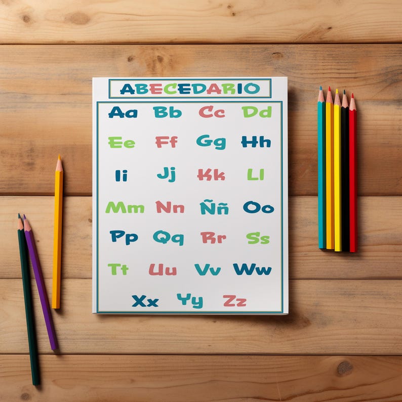 Spanish Alphabet With Sea Animals, Coloring and Learning Activity for ...
