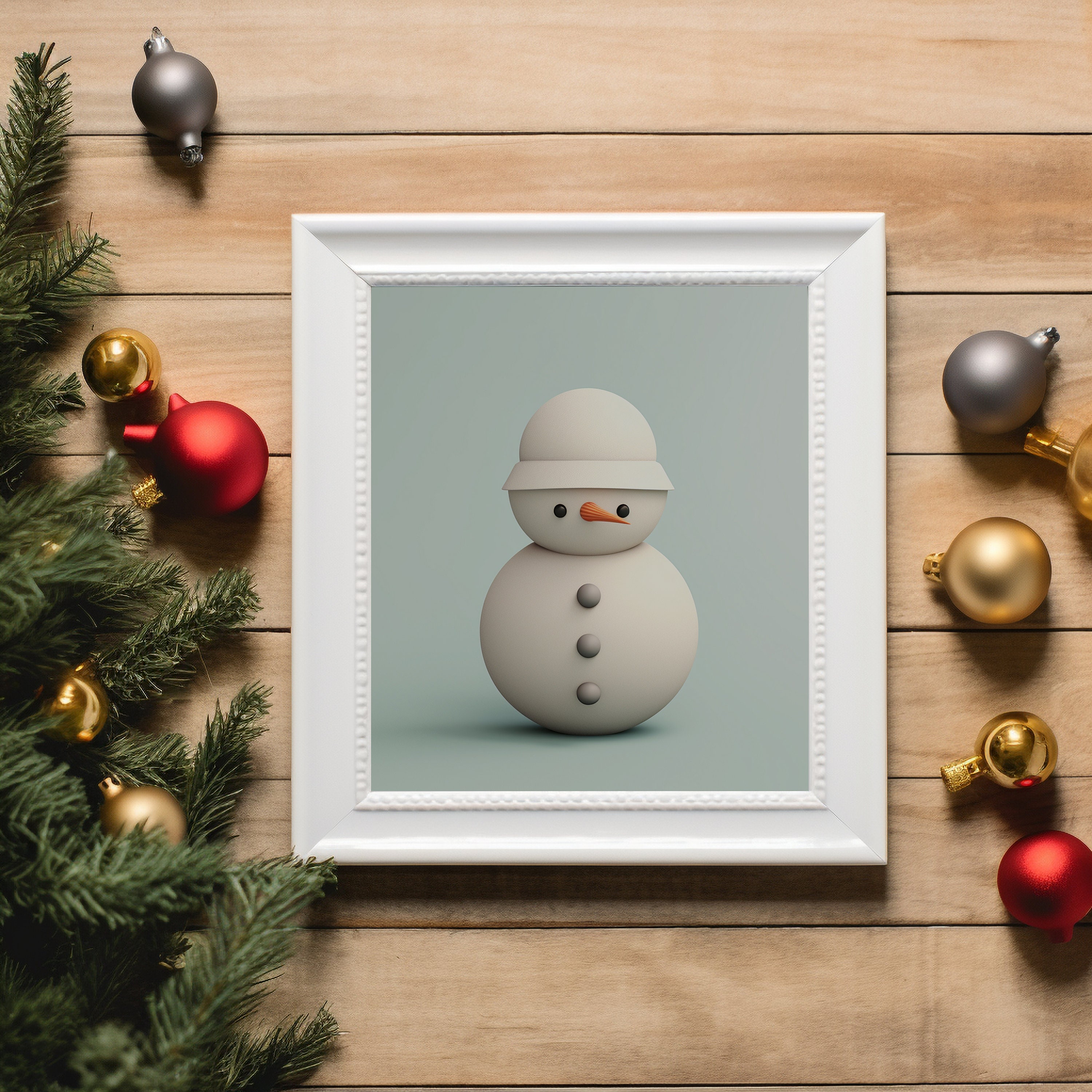 Snowman Digital Art - Christmas Digital Art - Christmas Wall Art ...