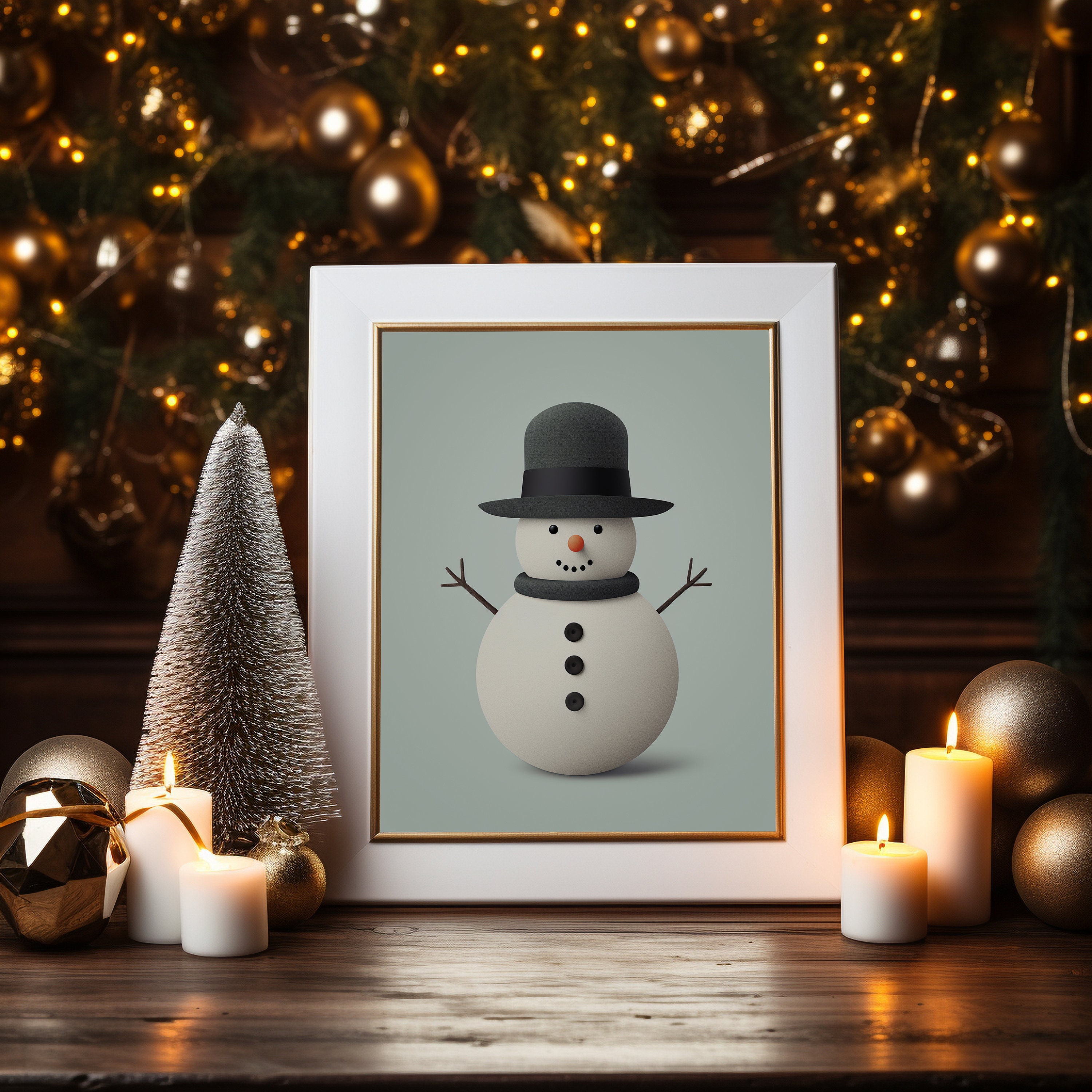 Snowman Digital Art - Christmas Digital Art - Christmas Wall Art ...