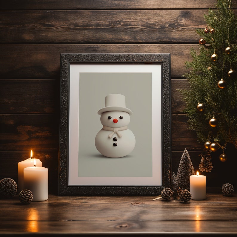 Snowman Digital Art - Christmas Digital Art - Christmas Wall Art ...