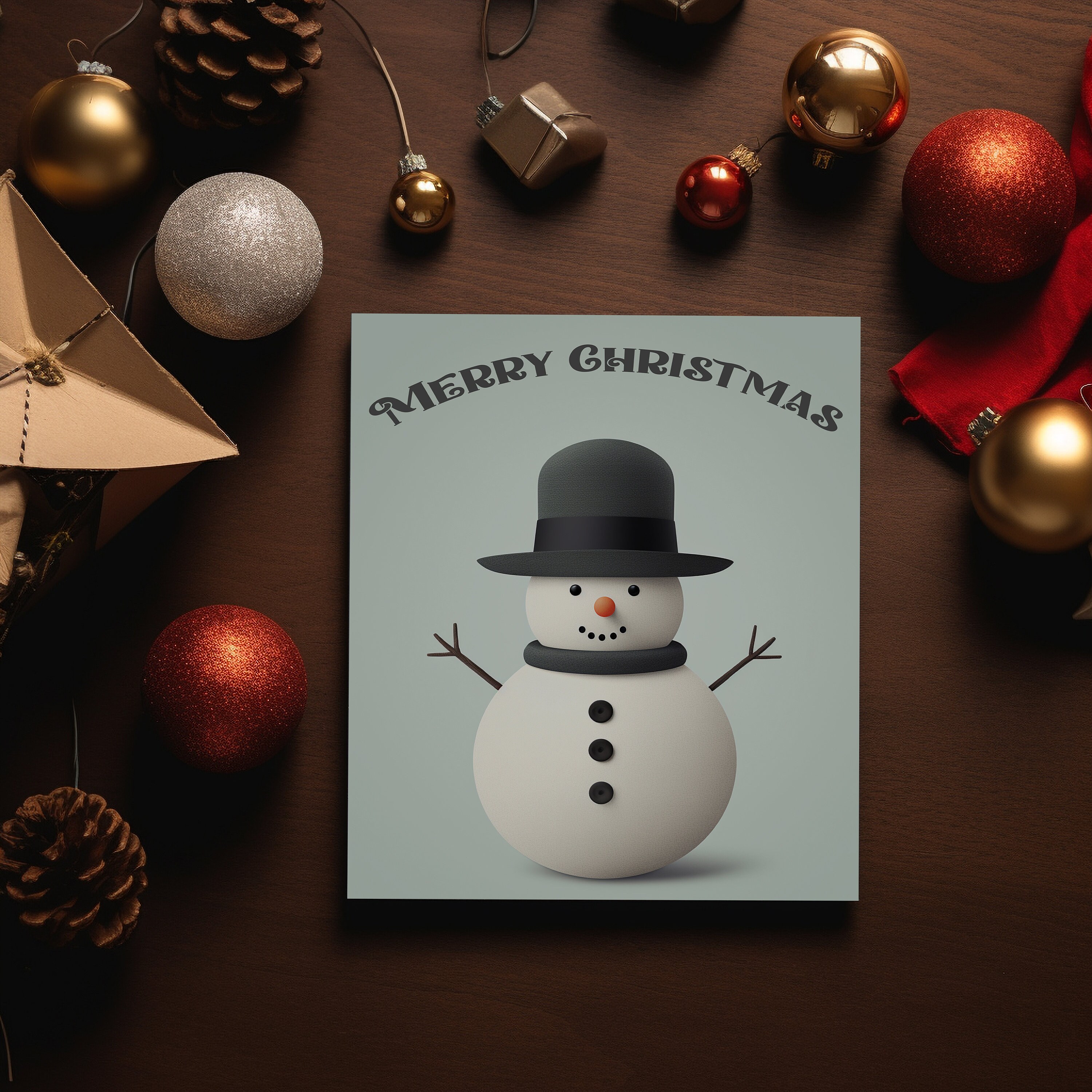 Snowman Digital Art - Christmas Digital Art - Christmas Wall Art ...