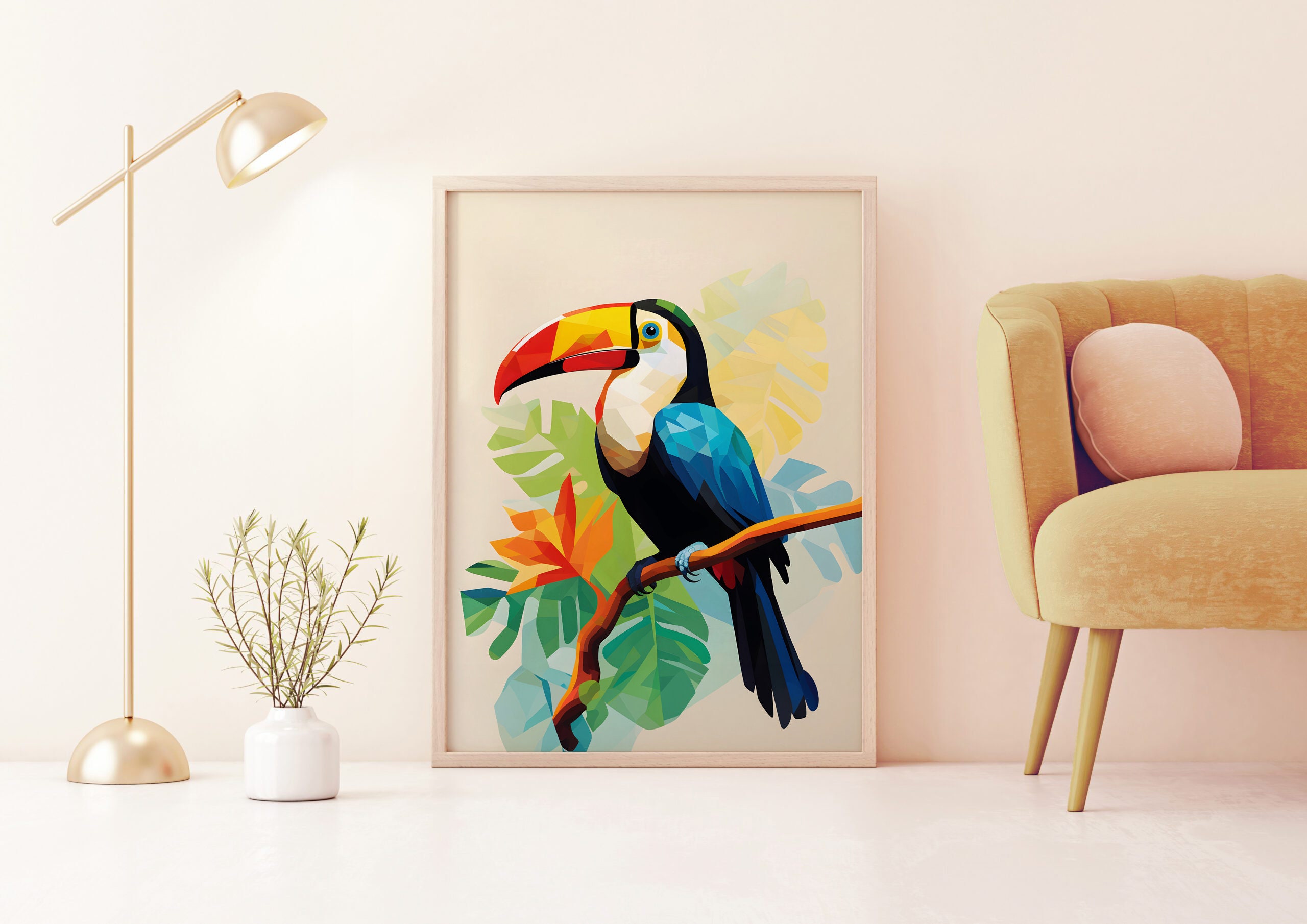 Toucan Digital Art Toucan Wall Art Printable Wall Art Minimalist Wall ...