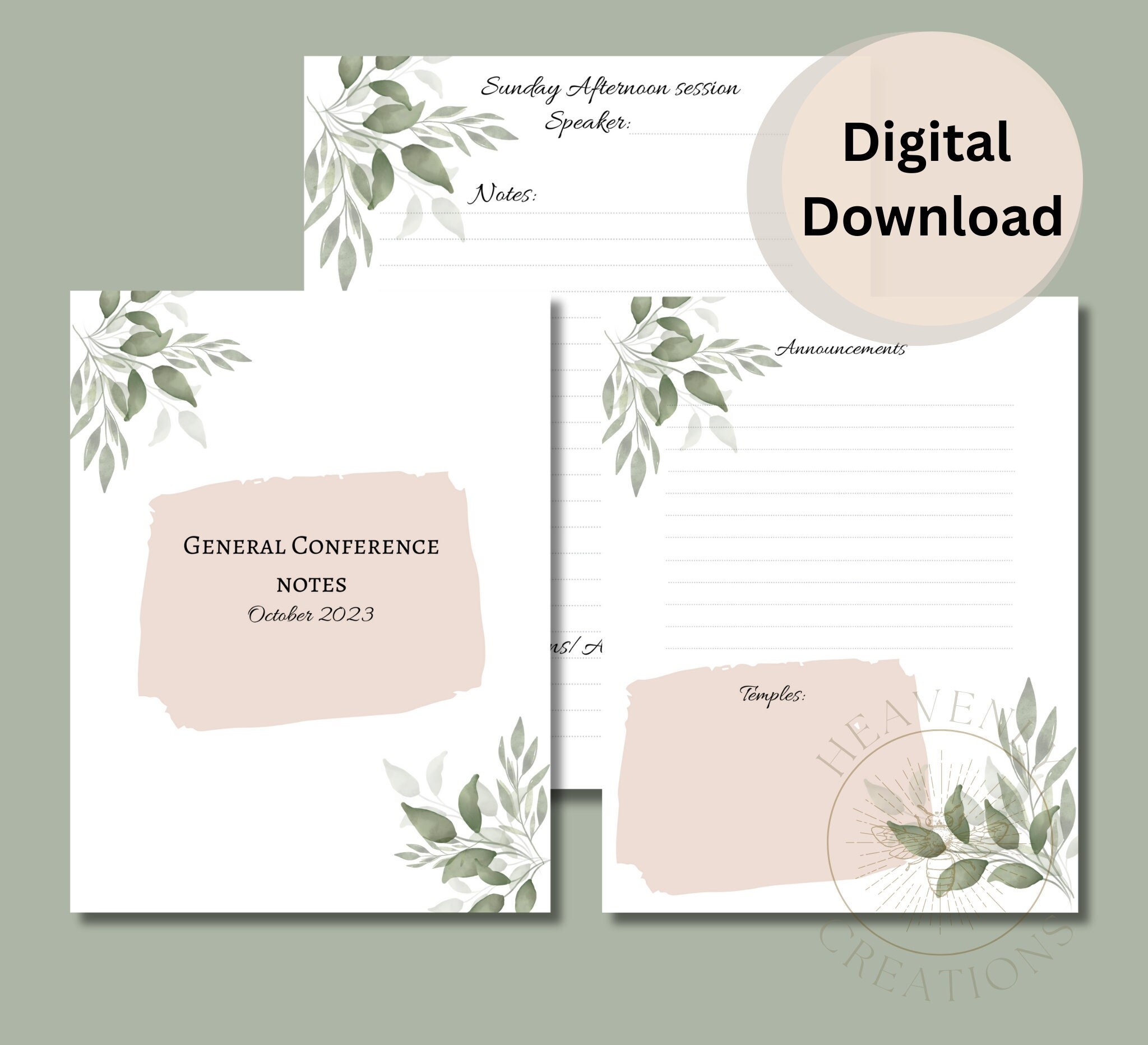 General Conference 2023 Notes Study Journal LDS General Conference ...