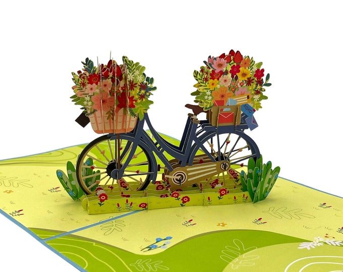 Bicycle Pop up Box Cardhappy Birthday Pop up Cardfather's Day Pop up ...