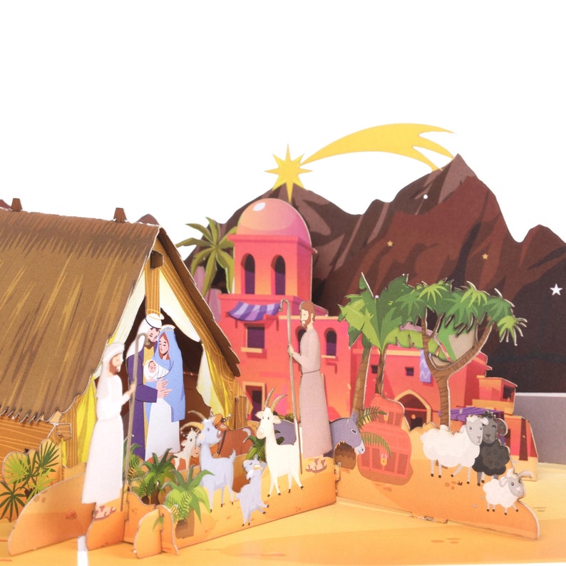 Nativity Scene Pop up Christmas Card: Holy Night Decoration - Etsy