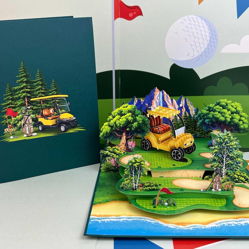 3D Pop up Golf Card: Birthday, Anniversary, Thank You - Etsy