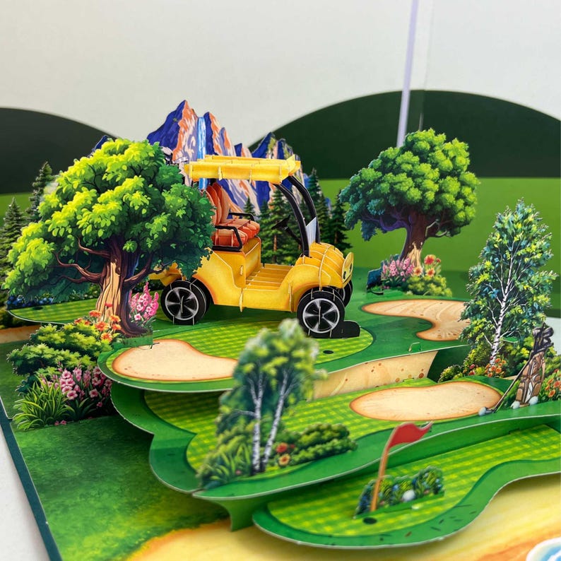 3D Pop up Golf Card: Birthday, Anniversary, Thank You - Etsy