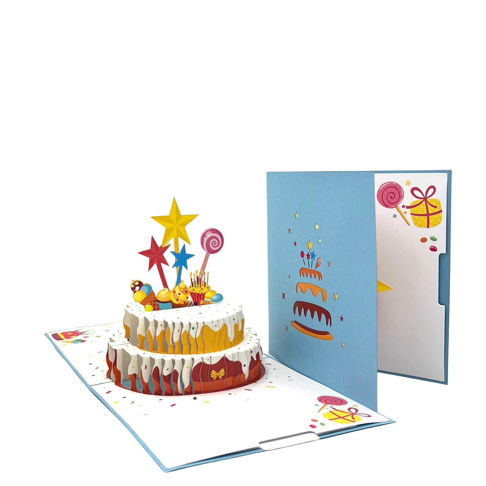 Pop up Greeting Card 3D Pop-up Colorful Magic Birthday Cake - Etsy