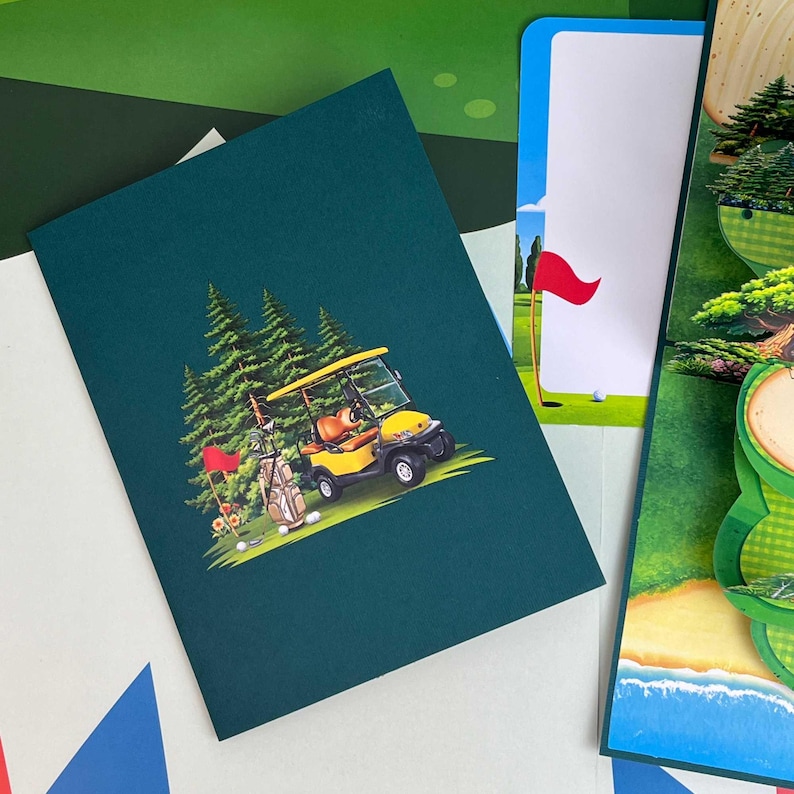 3D Pop up Golf Card: Birthday, Anniversary, Thank You - Etsy