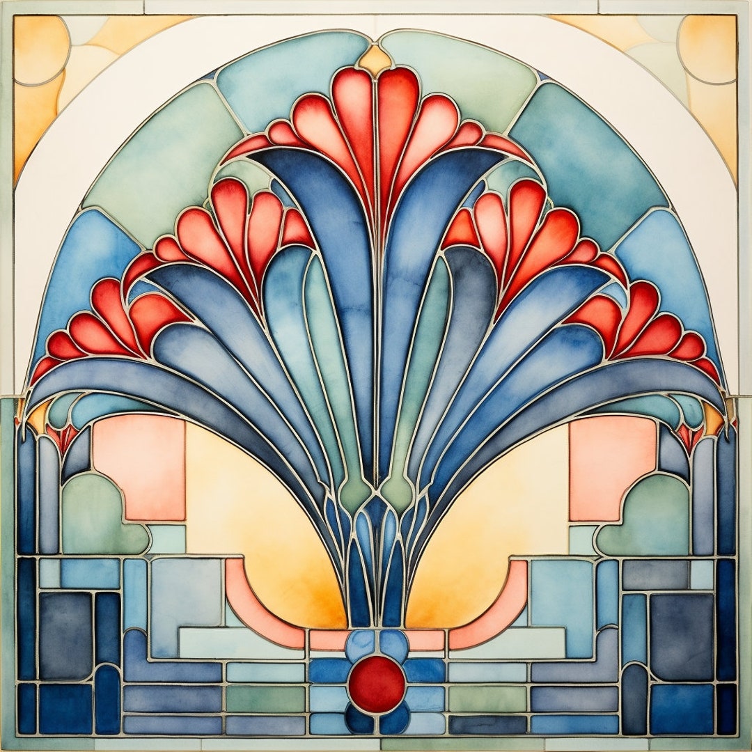 Art Deco Glass Digital Download - Etsy