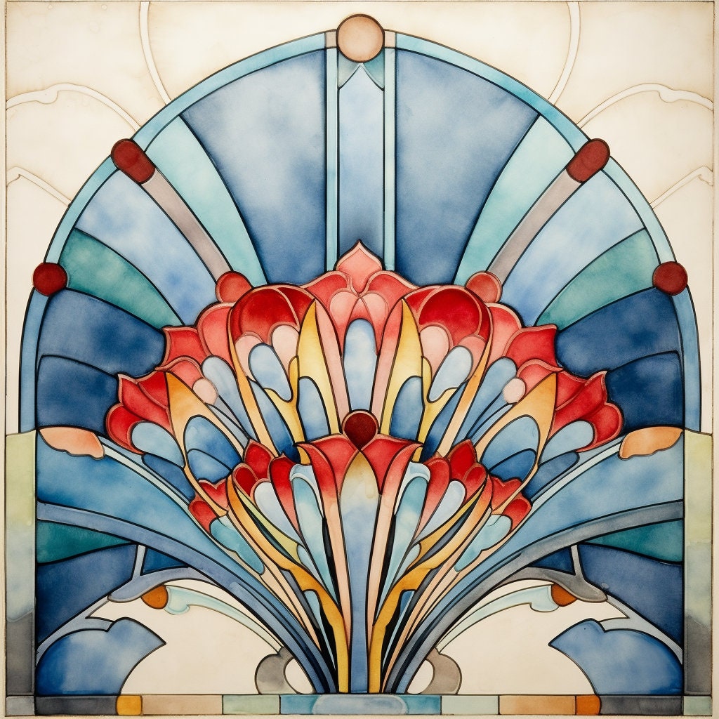 Art Deco Glass Digital Download - Etsy