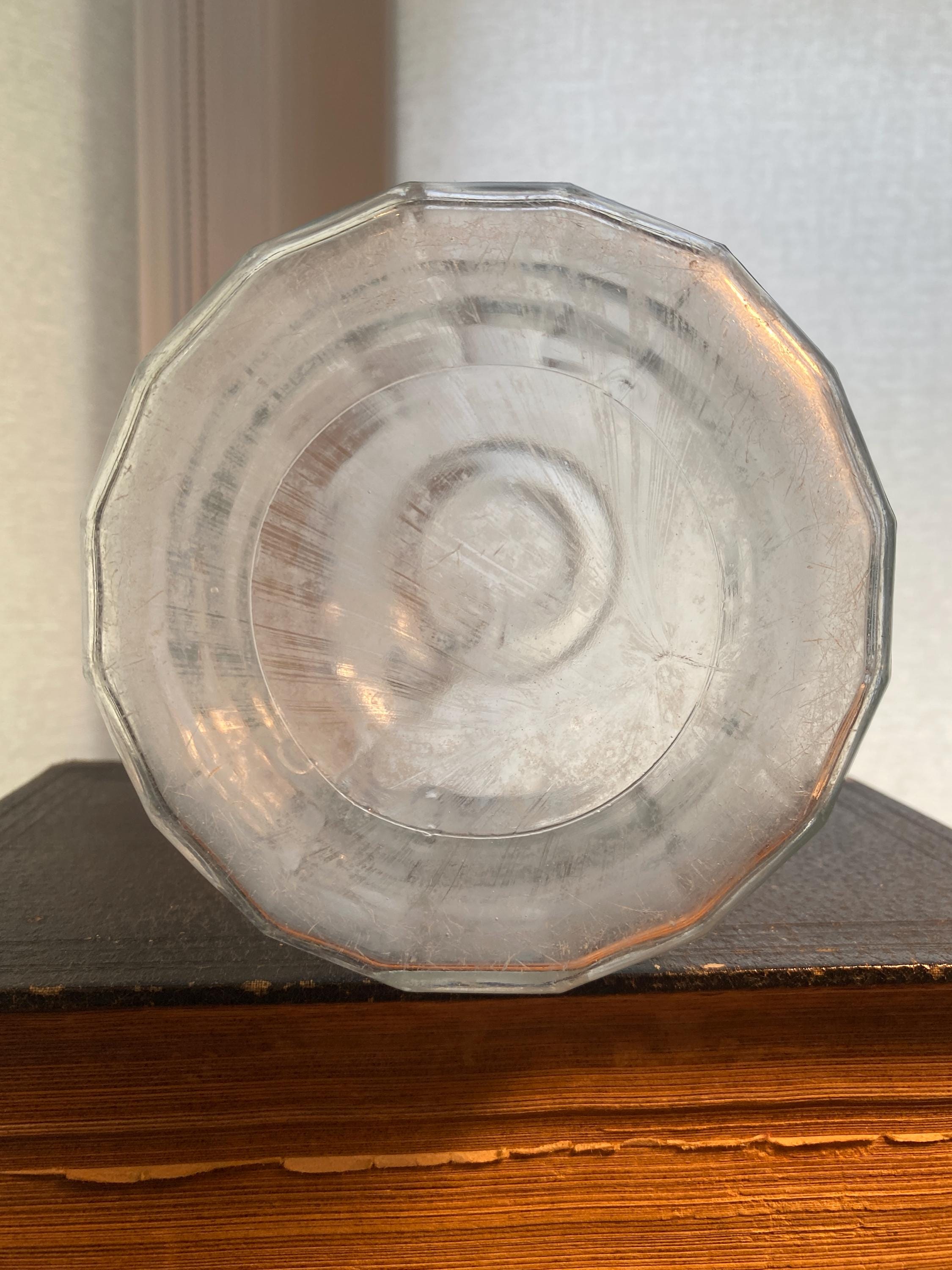 Nice Old 1/2 Gallon Glass Jug With Beveled Sides, Spout, and Finger ...