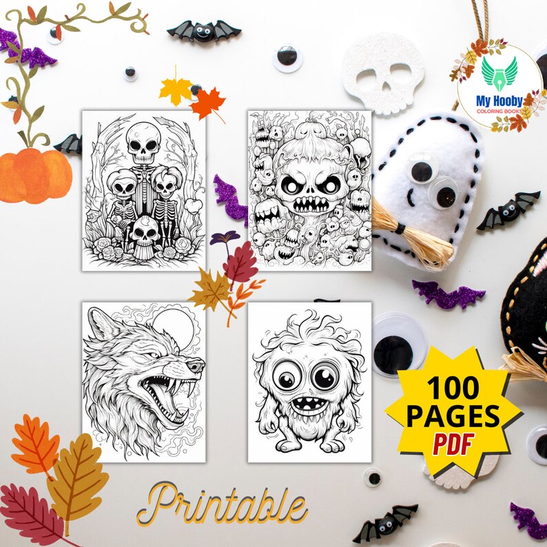 Halloween Coloring Pages of Spooky Creatures Coloring Pages of ...