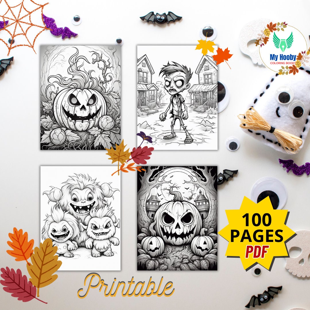 Halloween Coloring Pages of Spooky Creatures Coloring Pages of ...