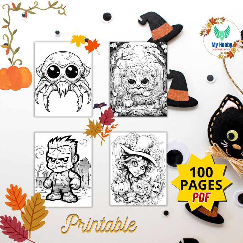 Halloween Coloring Pages of Spooky Creatures Coloring Pages of ...