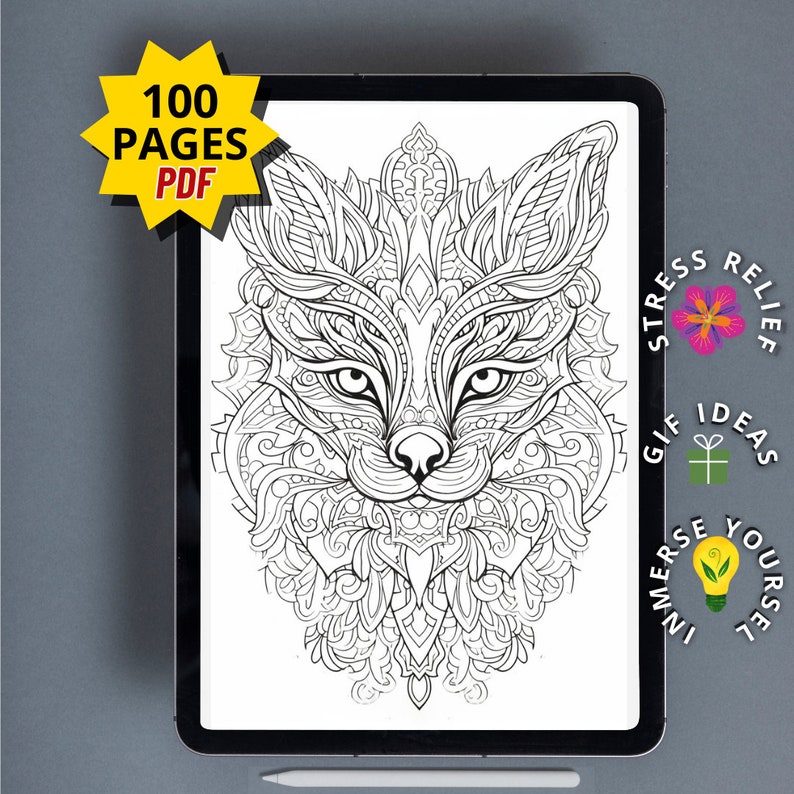 Animal Coloring Page for Adults Mandala Coloring Pages of Animals ...