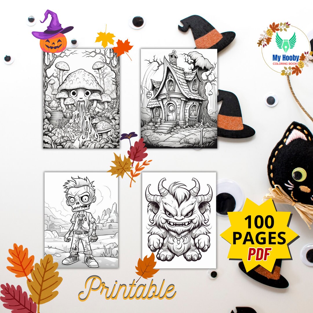 Halloween Coloring Pages of Spooky Creatures Coloring Pages of ...