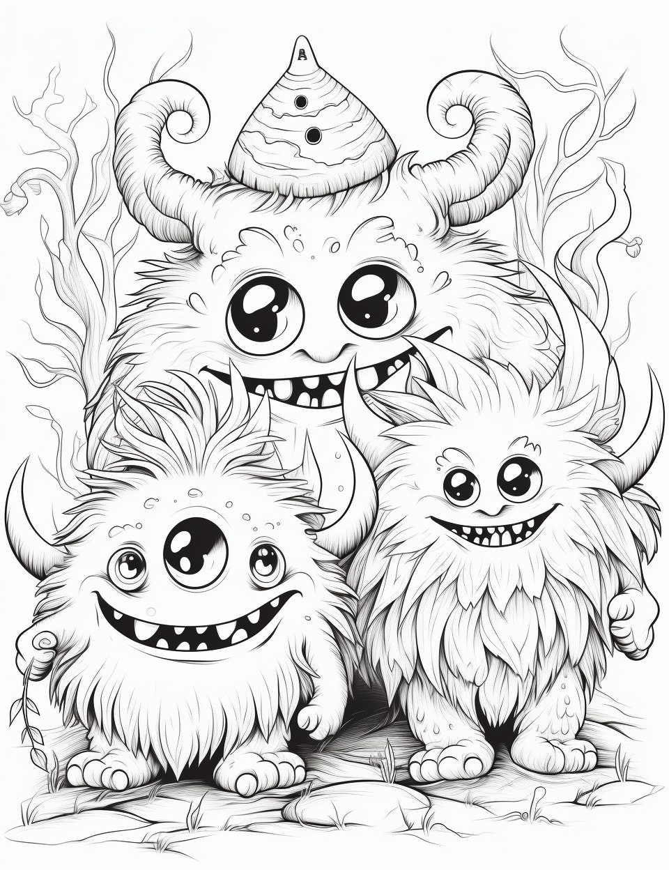 Halloween Coloring Pages of Spooky Creatures Coloring Pages of ...