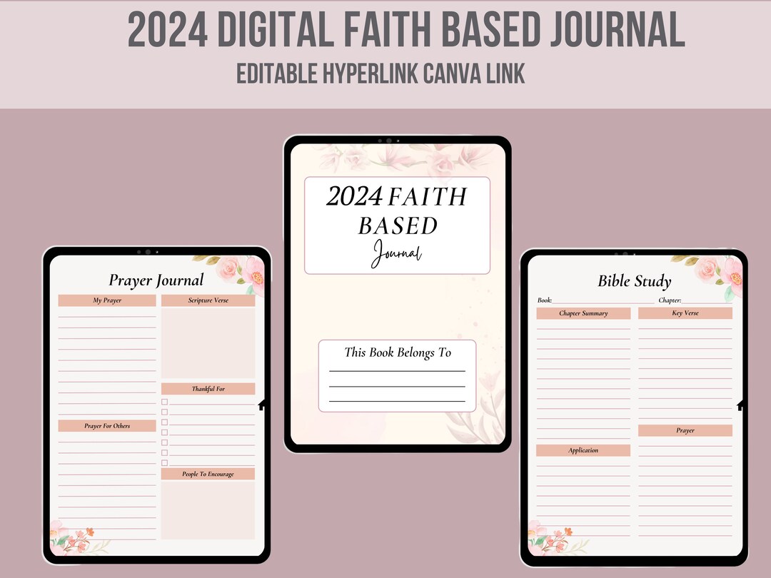 2024 Digital Faith Based Journal, Bible Journaling, Bible Verses - Etsy