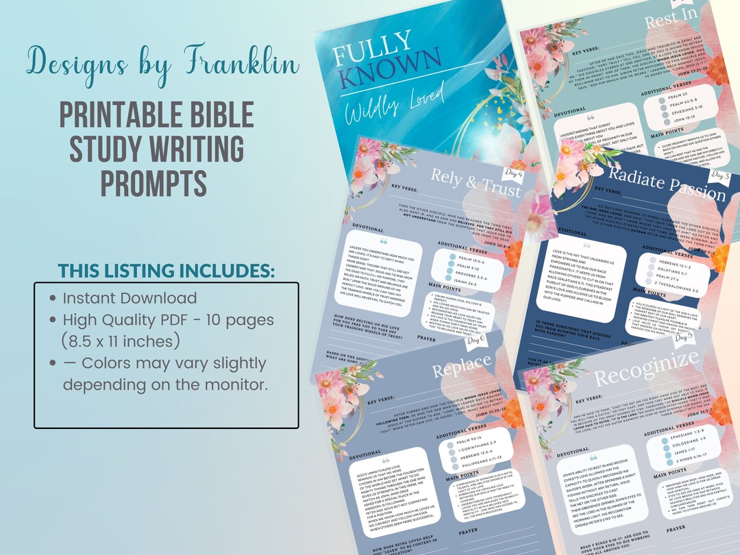 Digital Download Bible Study Wildly Known Prayer Prompts Scripture ...