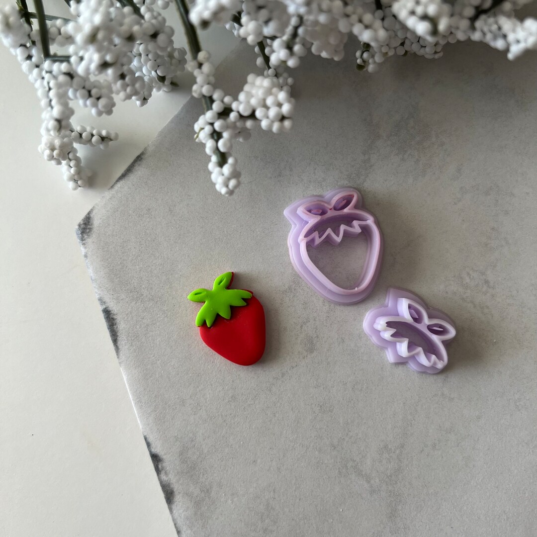 Strawberry Cutter Set | 0.75"-1.25" | Polymer Clay Cutter Earrings - Etsy