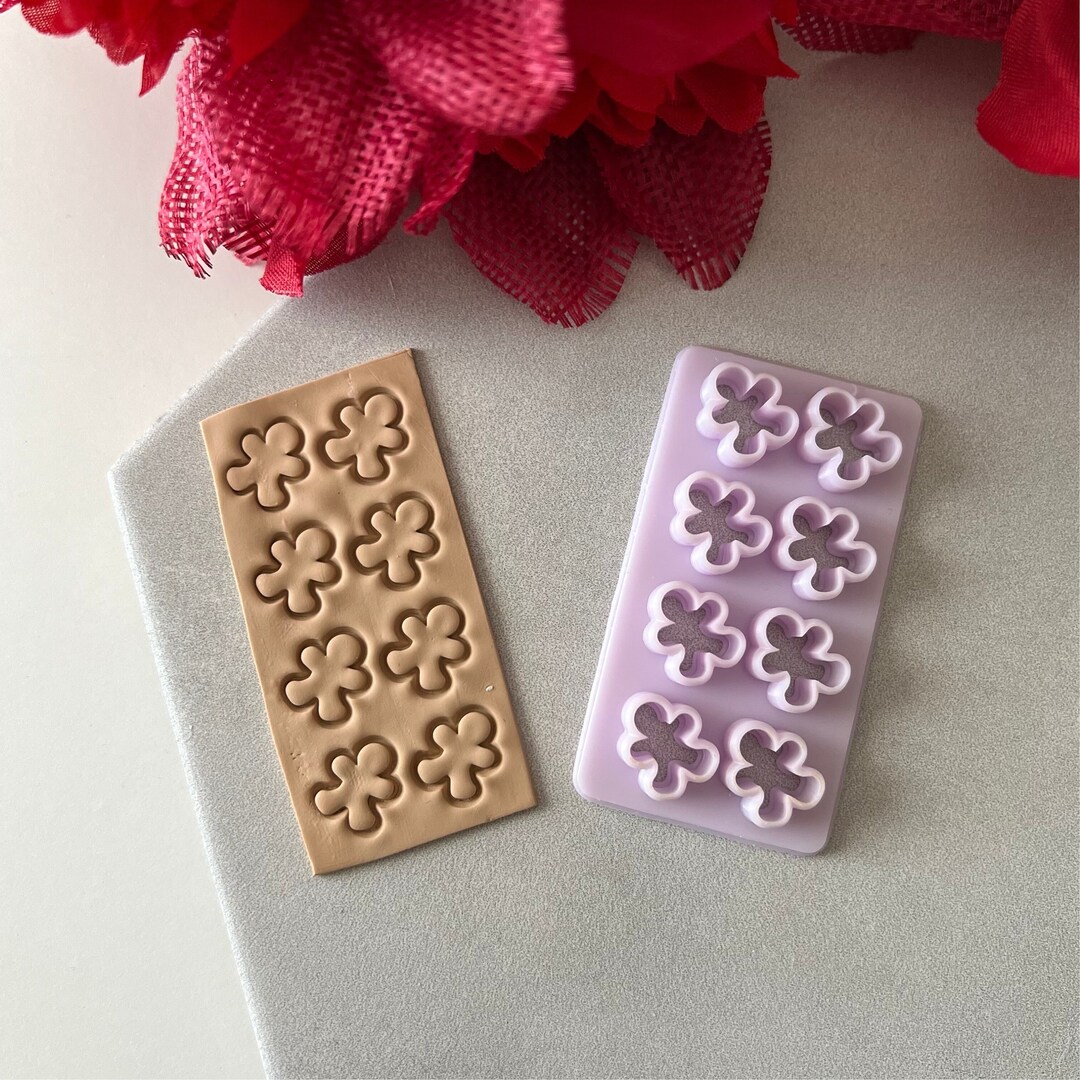 Micro Gingerbread Man Cluster Cutter | Polymer Clay Cutter Earrings ...