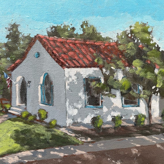 Spanish Stucco House Sketch