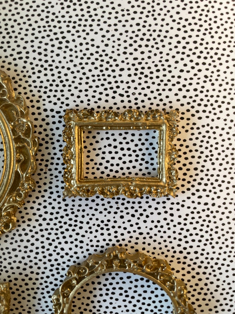 Miniature Gilded Frame Tiny Frame Dollhouse Art Frame Miniature Gilded ...