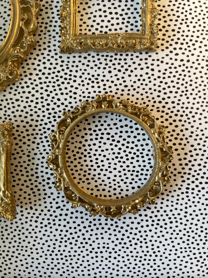 Miniature Gilded Frame Tiny Frame Dollhouse Art Frame Miniature Gilded ...