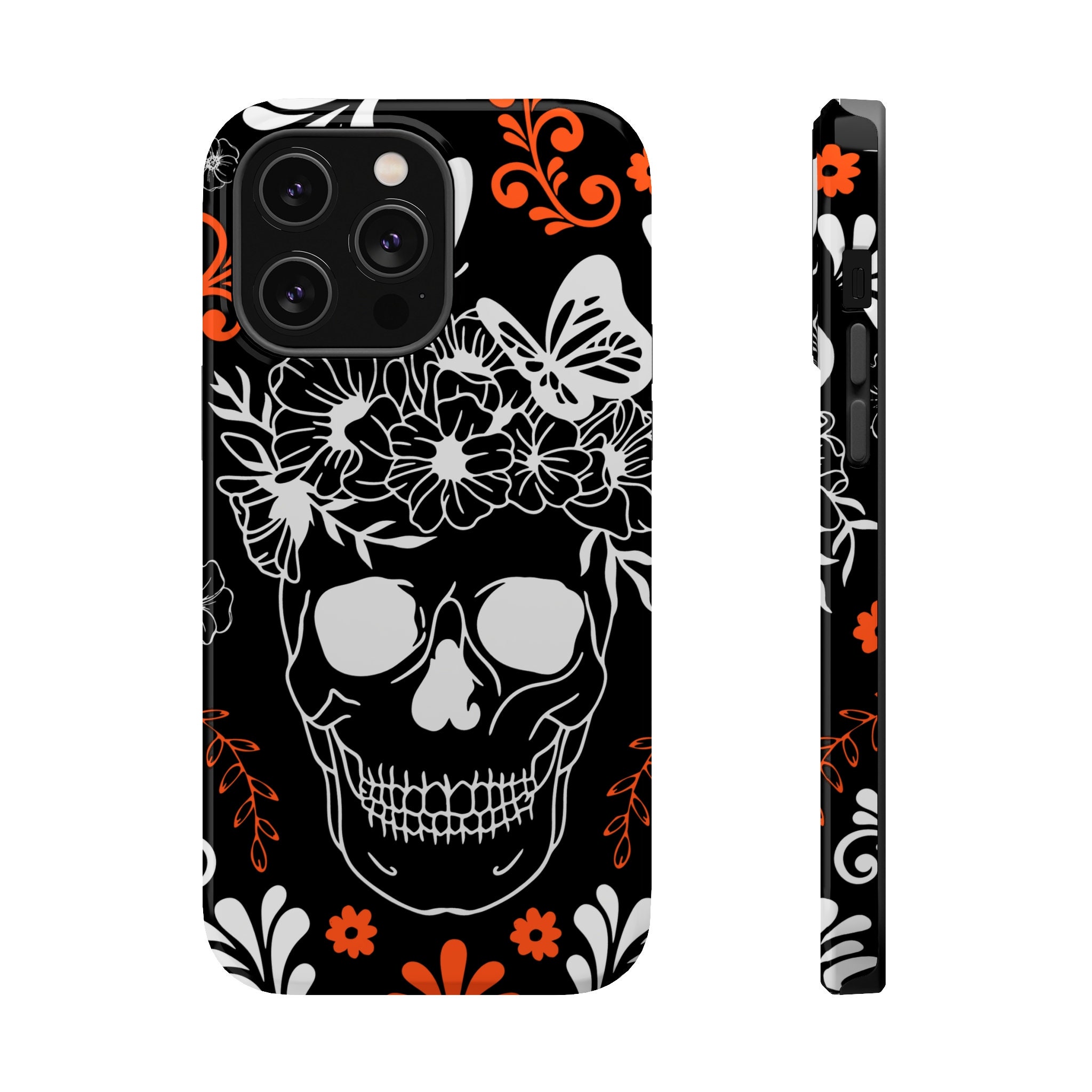 Floral Skull Magsafe Case Skull Phone Case Magsafe iPhone Case for ...