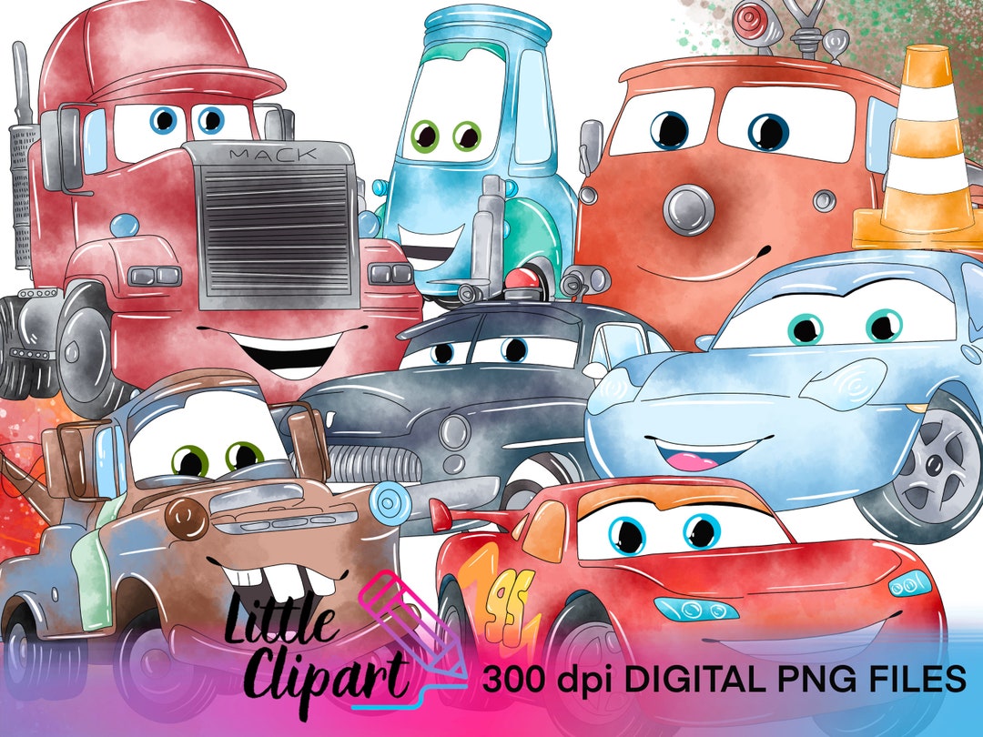 DIGITAL DOWNLOAD Watercolor Cars Clipart Png Clipart 300dpi , X7 ...