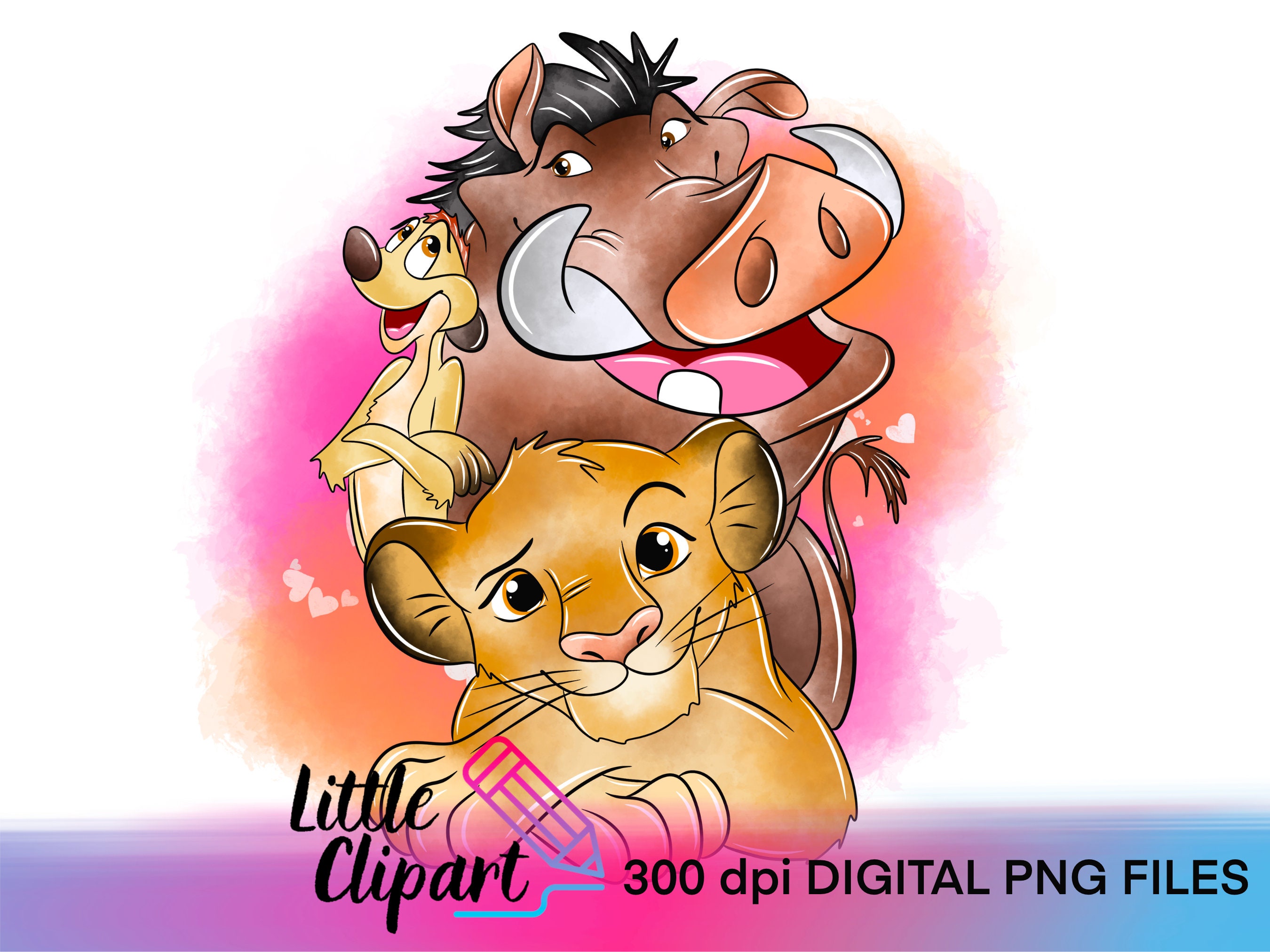 DIGITAL DOWNLOAD, Watercolor Lion King Clipart 300dpi Png , Lion King ...