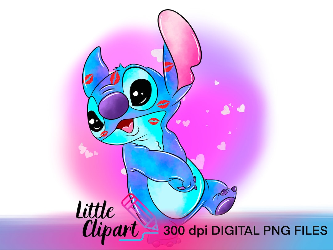 DIGITAL DOWNLOAD , Watercolor Stitch Kiss Lipstick Stitch 300dpi ...