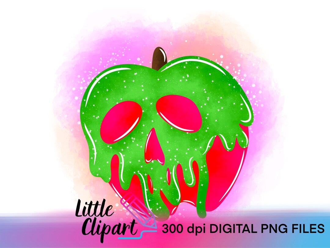 DIGITAL DOWNLOAD, Watercolor Princess Poison Apple Ready to Sublimate ...