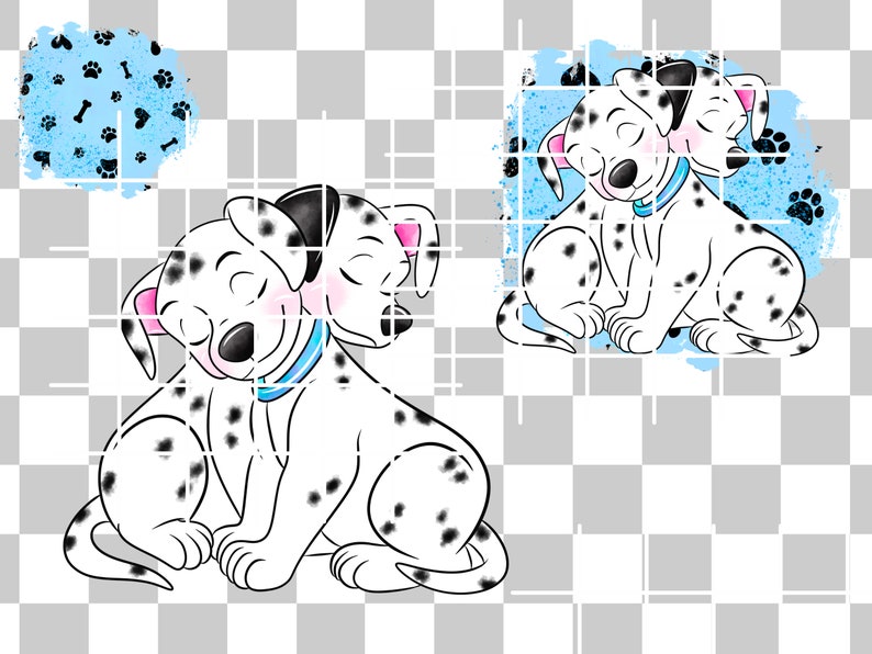 DIGITAL DOWNLOAD , Watercolor 101 Dalmatians Clipart Sublimation ...